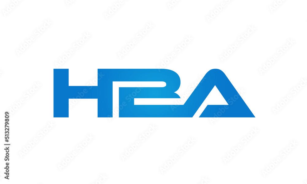 HBA letters Joined logo design connect letters with chin logo logotype ...