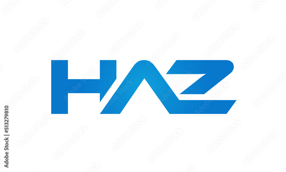 HAZ letters Joined logo design connect letters with chin logo logotype ...