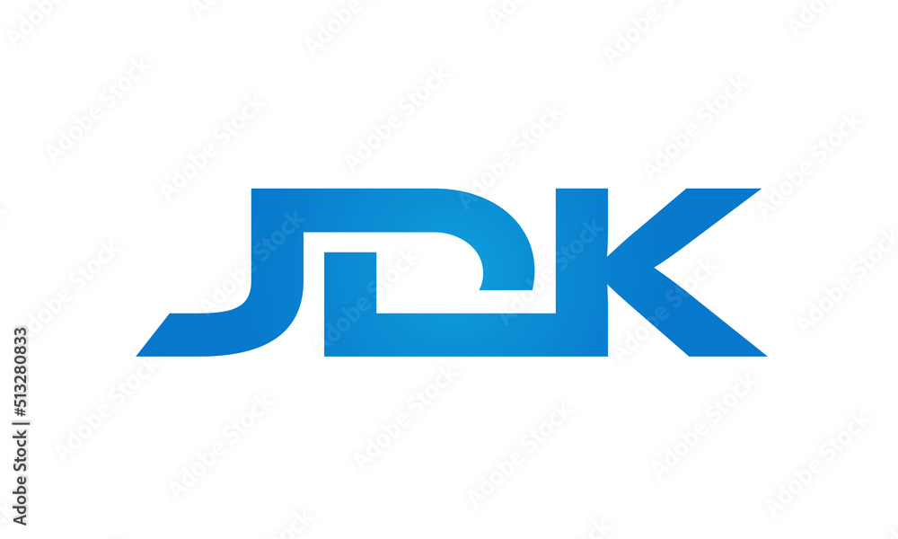 JDK letters Joined logo design connect letters with chin logo logotype ...
