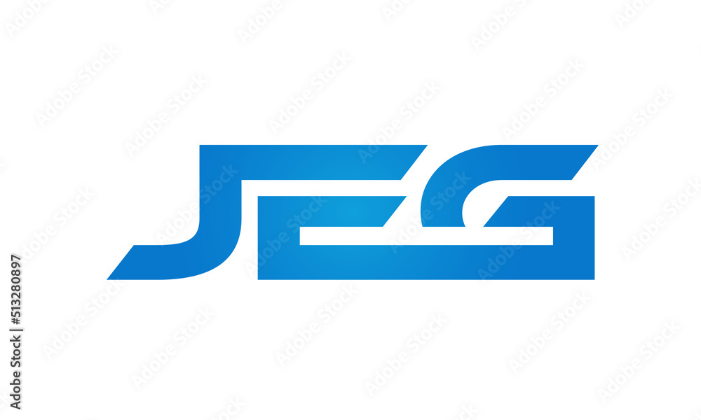 JEG letters Joined logo design connect letters with chin logo logotype ...