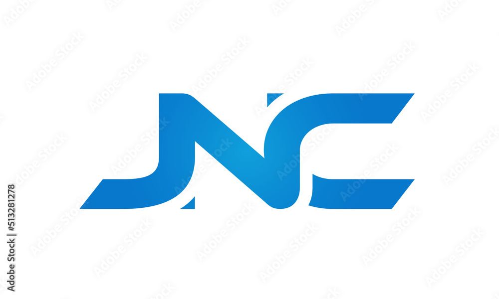 JNC letters Joined logo design connect letters with chin logo logotype ...