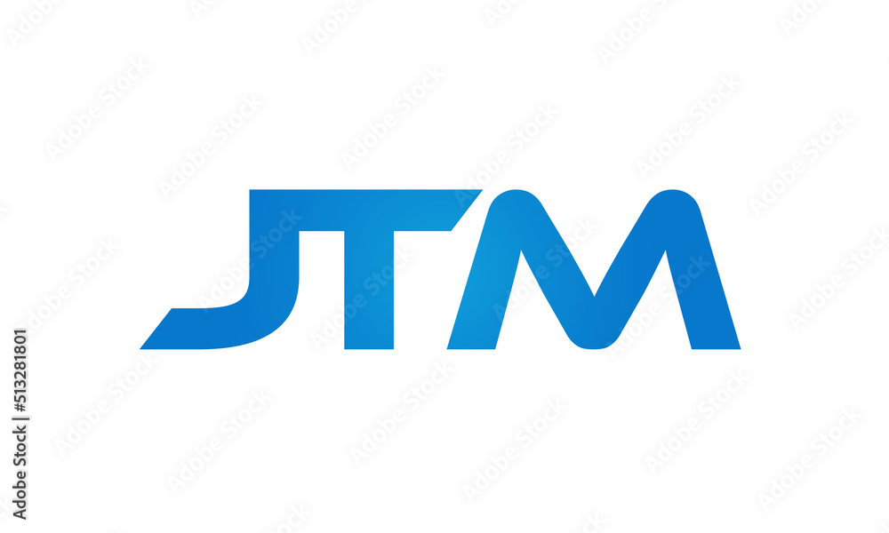 Vecteur Stock JTM letters Joined logo design connect letters with chin ...