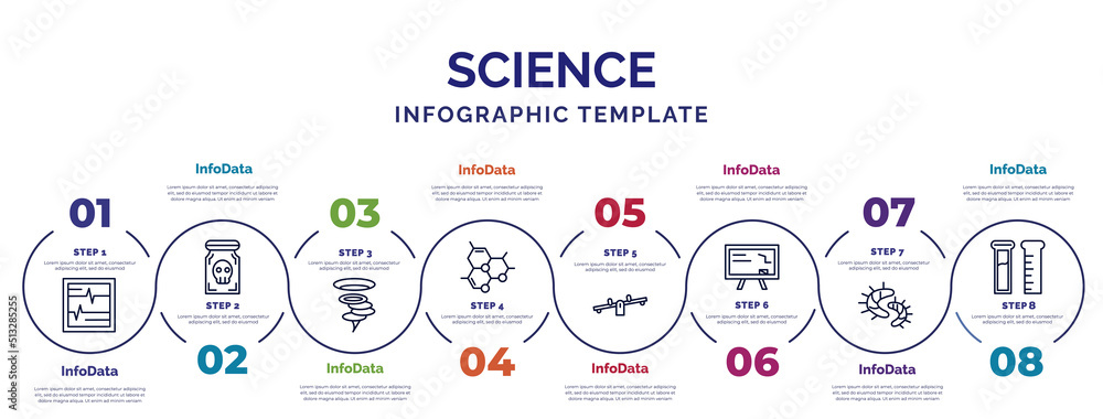 infographic template with icons and 8 options or steps. infographic for ...