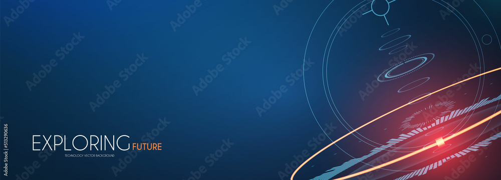 Sci fi futuristic abstract background with system techno screen ...