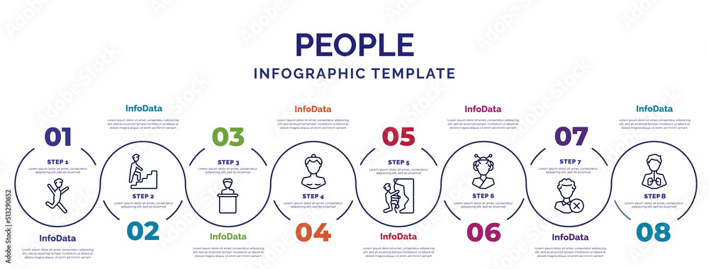 infographic template with icons and 8 options or steps. infographic for ...