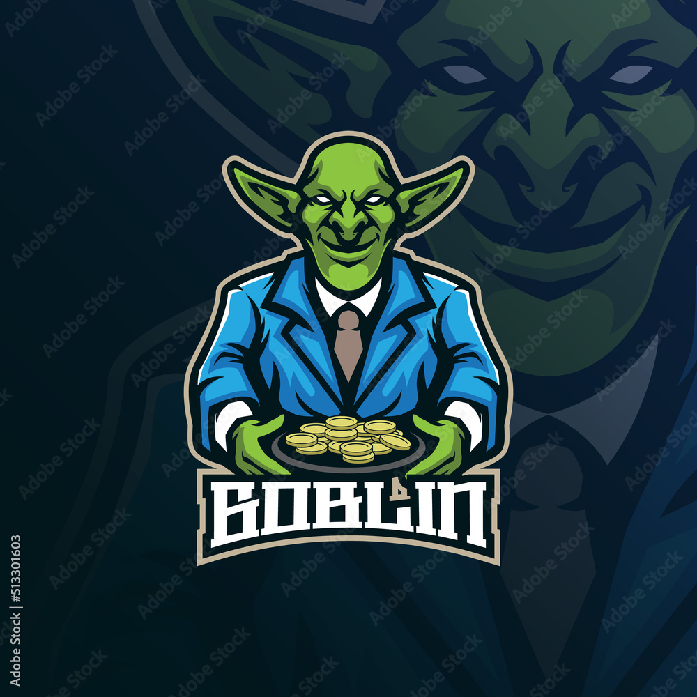 Goblin mascot logo design vector with modern illustration concept style ...