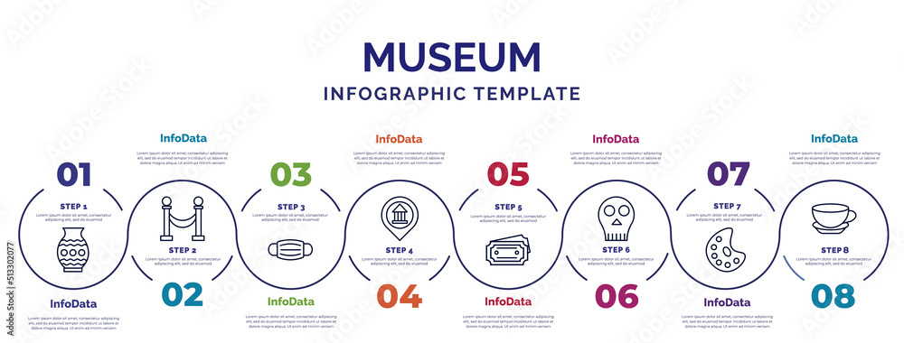 infographic template with icons and 8 options or steps. infographic for ...