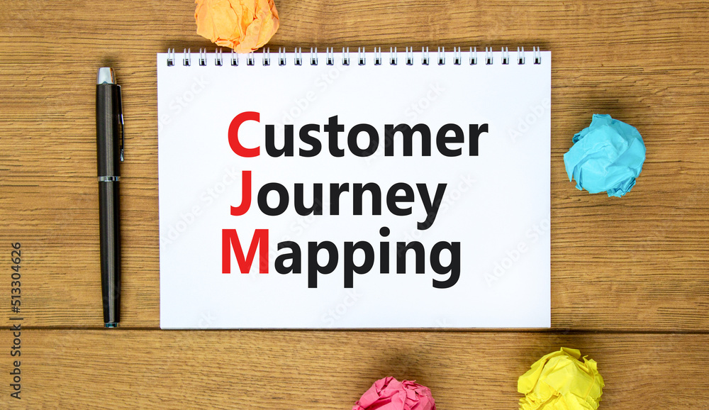 CJM customer journey mapping symbol. Concept words CJM customer journey ... CJM customer journey mapping symbol. Concept words CJM customer journey ...