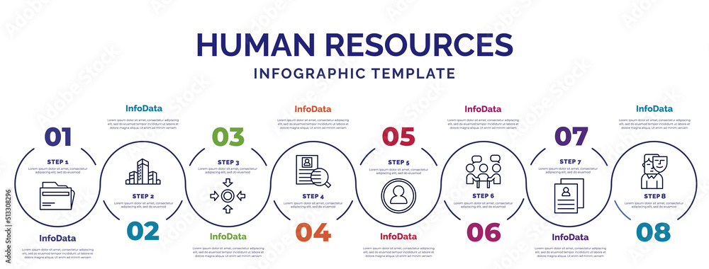 infographic template with icons and 8 options or steps. infographic for ...