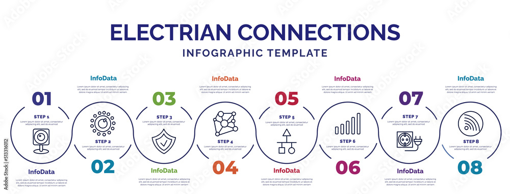 infographic template with icons and 8 options or steps. infographic for ...