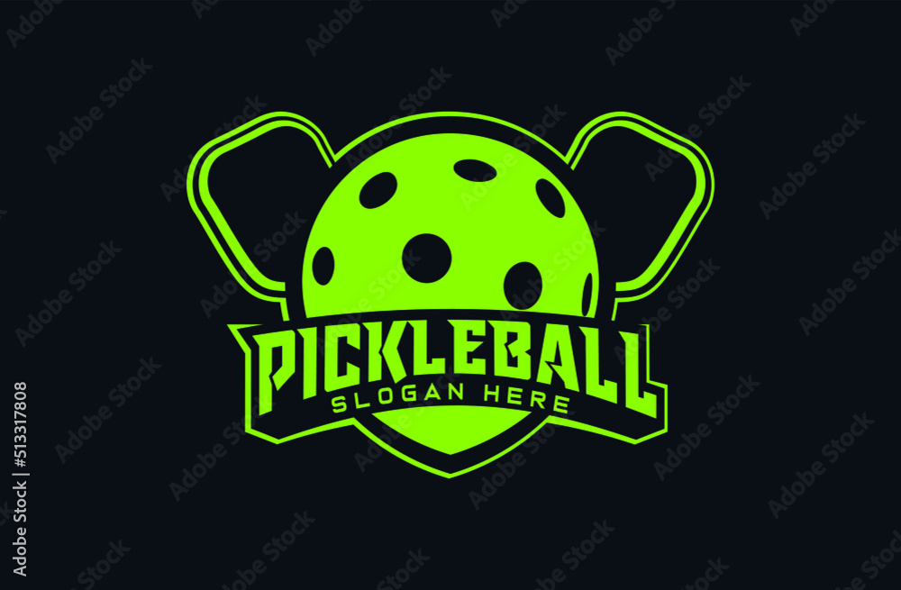pickleball logo vector and sports logo Stock Vector | Adobe Stock