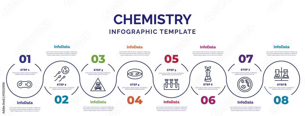 infographic template with icons and 8 options or steps. infographic for ...