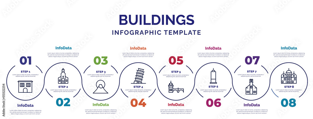 infographic template with icons and 8 options or steps. infographic for ...