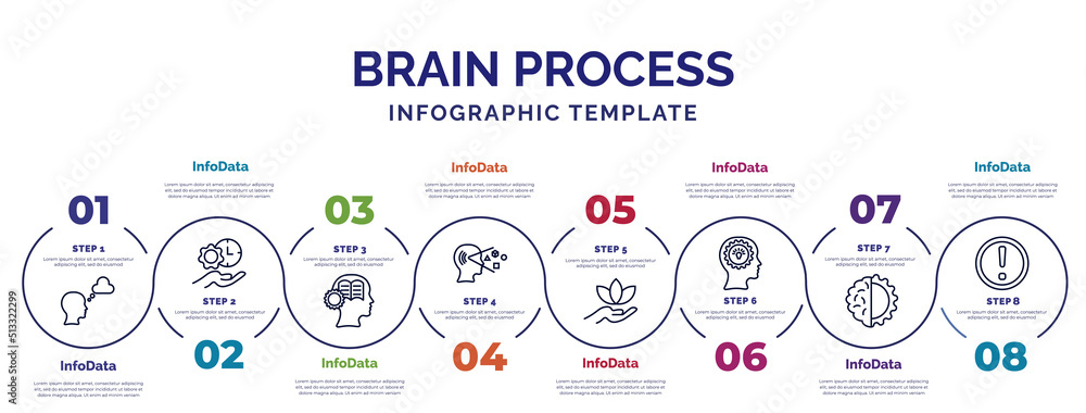 infographic template with icons and 8 options or steps. infographic for ...