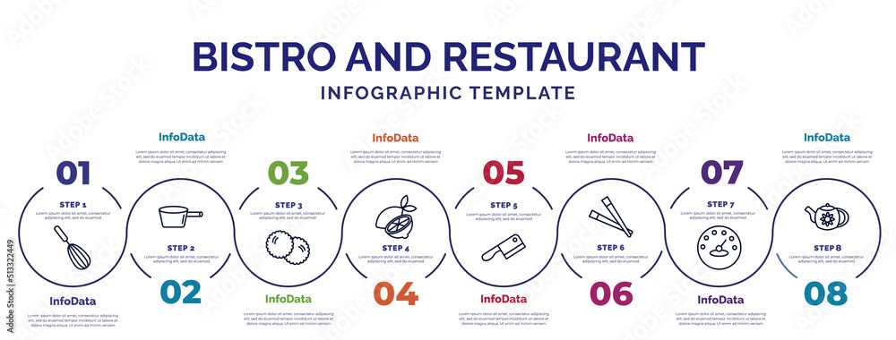infographic template with icons and 8 options or steps. infographic for ...