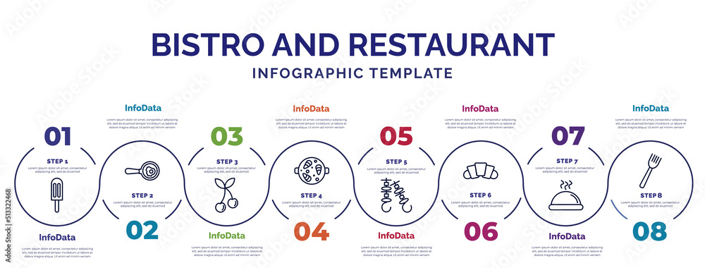 infographic template with icons and 8 options or steps. infographic for ...