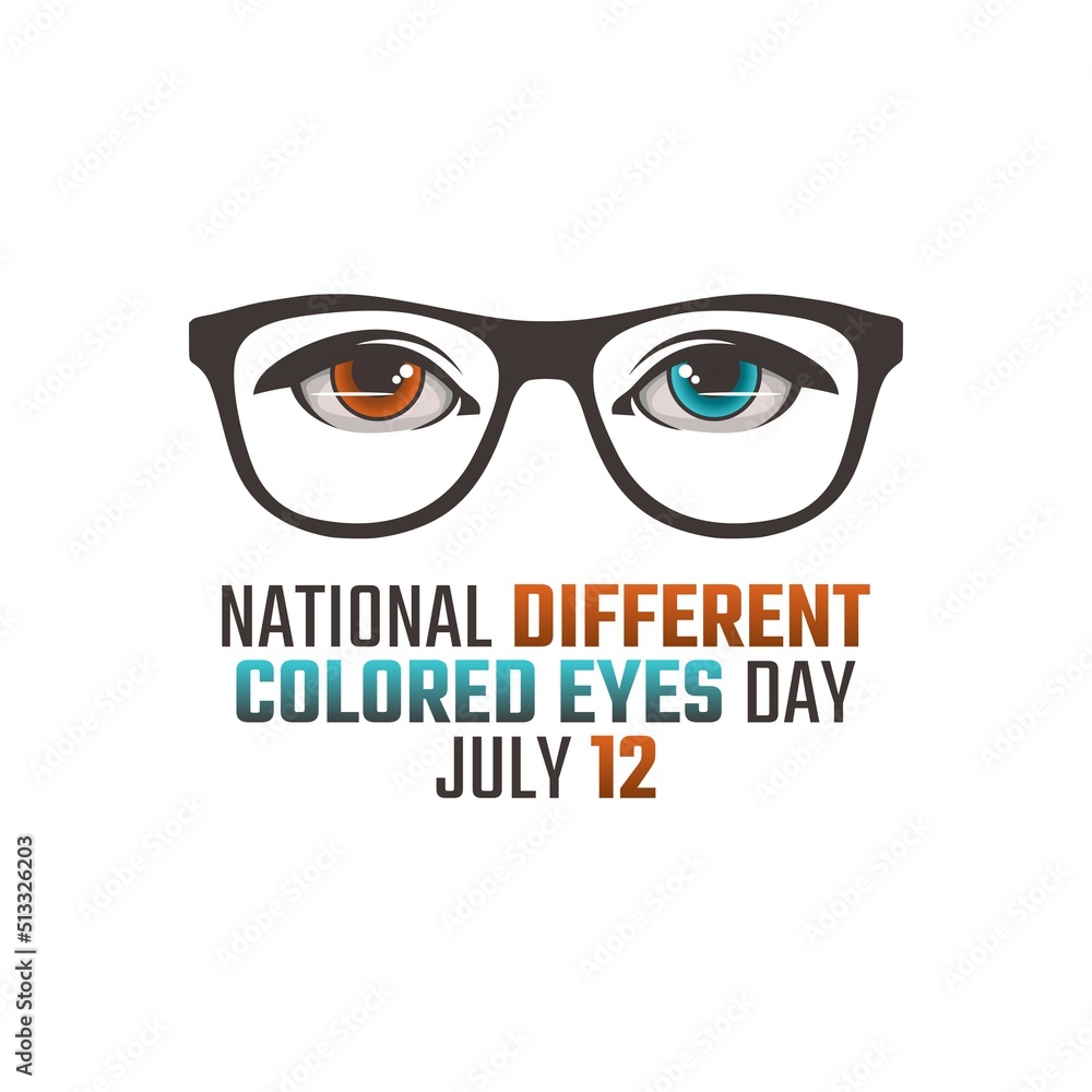 vector graphic of national different colored eyes day good for national ...