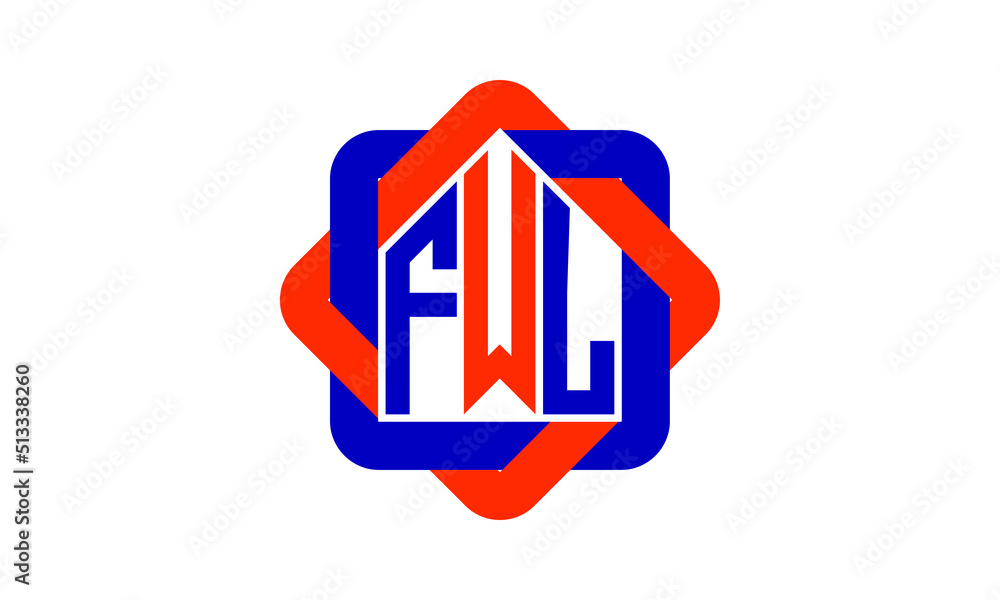 FWL three letter real estate logo with home icon logo design vector template | construction logo ...
