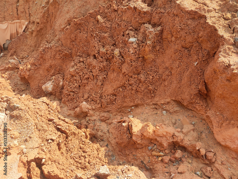 Erosion on the ground and slopes is caused by rainwater. The soil ...