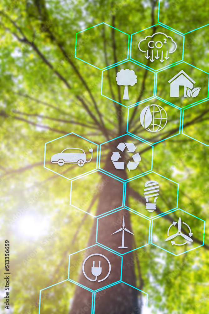 Symbol of protecting the planet from global warming and climate change ...