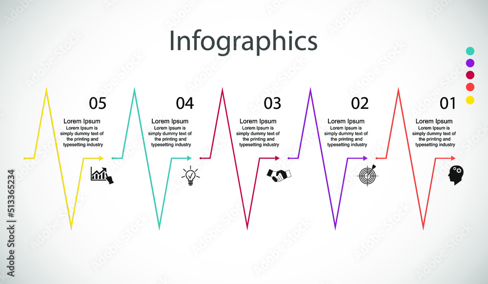 Business data visualization, infographics. Scheme of the process of ...