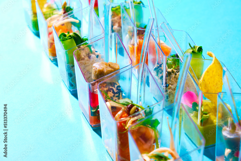 stock photo of moleculary cusine food in small portions. Concept of ...