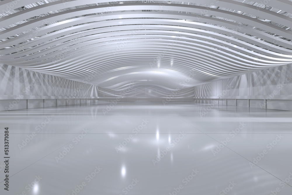 Empty hall exhibition centre.The backdrop for exhibition stands,booth ...