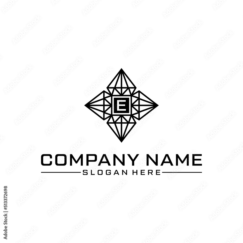 Letter e combination diamond logo design Stock Vector | Adobe Stock