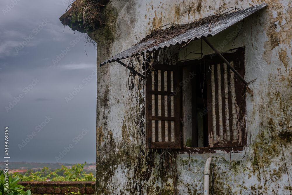Interiors of a fort in Goa which shows the building architecture of ...