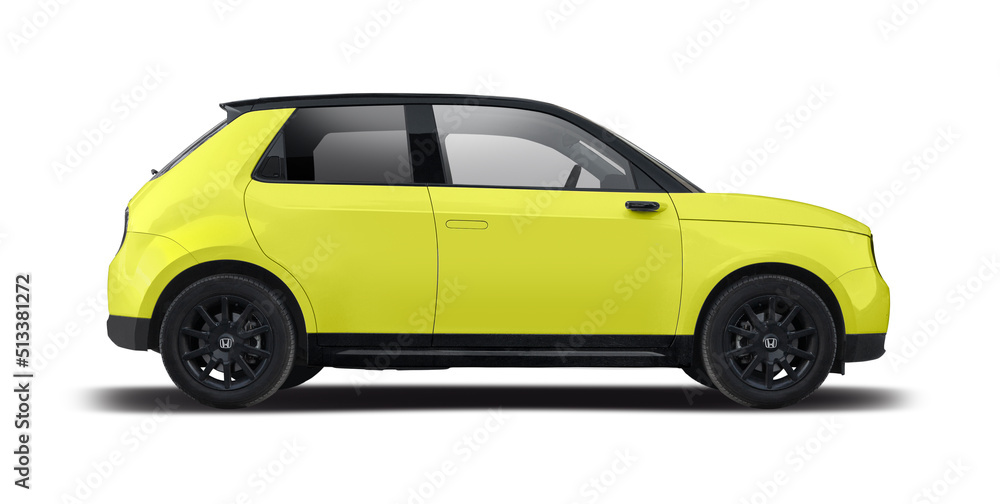 Honda e electric car, side view isolated on white background Stock ...