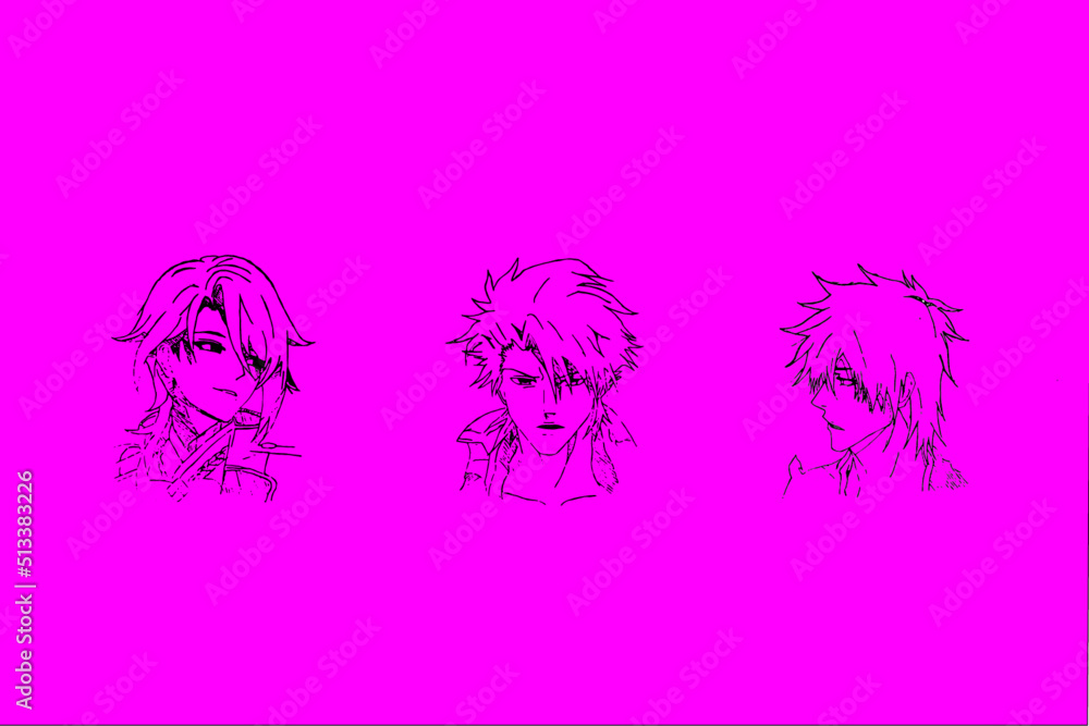 illustration of anime. I created this picture because I want to combine ...