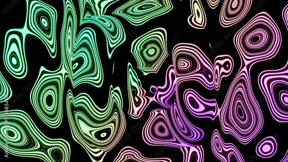 Bright gasoline patterns . Design. Neon mixed colors in animation ...