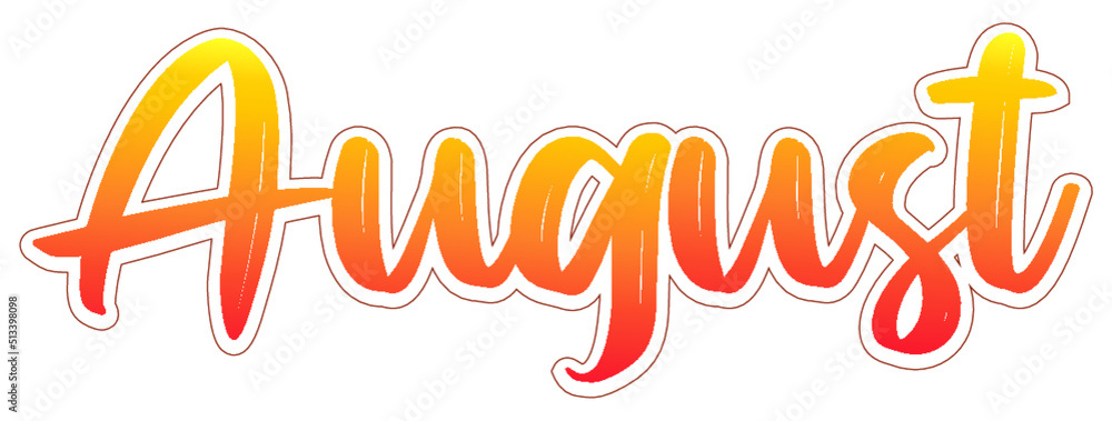 August Stock Vector | Adobe Stock