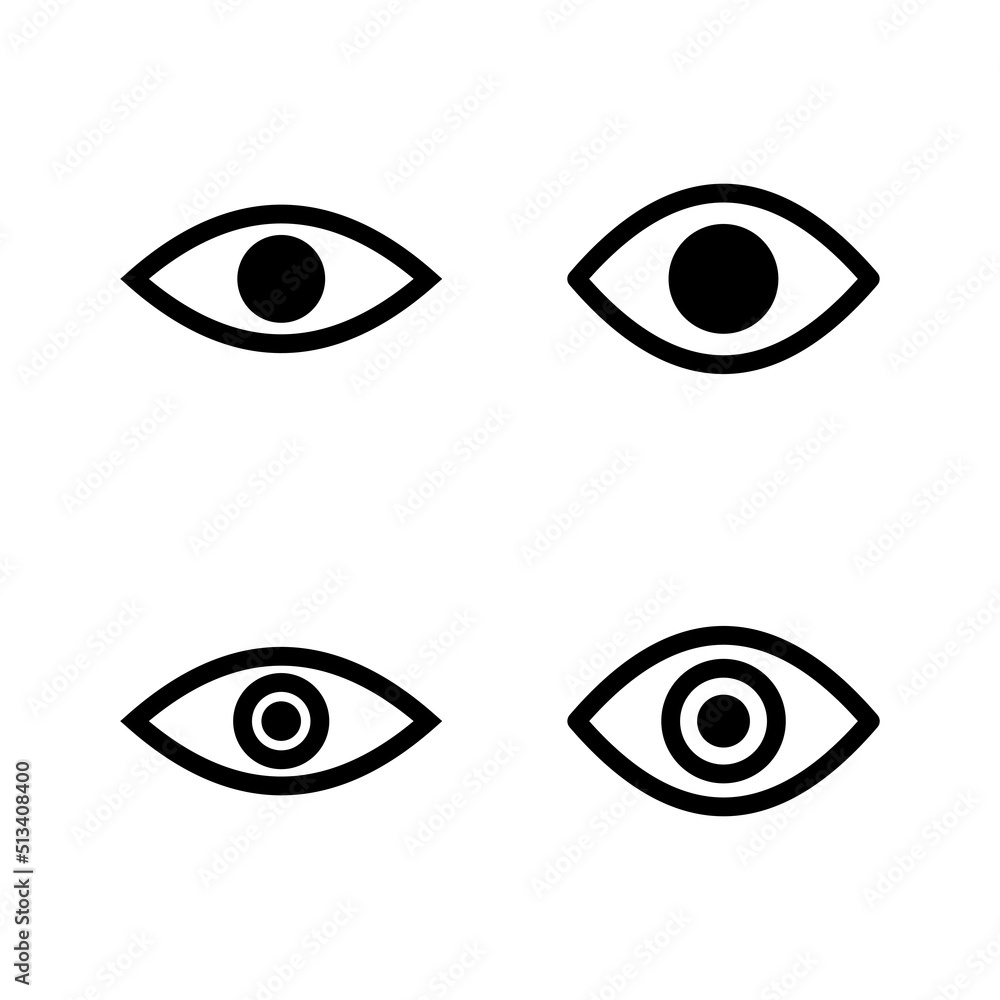 Eye icon vector. Eye sign and symbol. Look and Vision icon. Stock ...