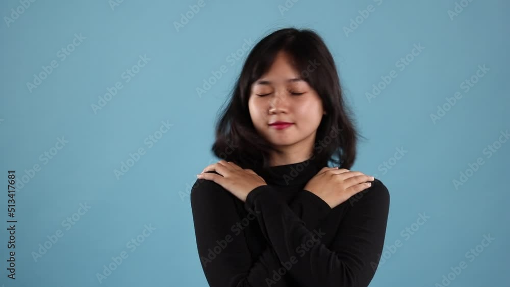 Self love concept. Butterfly hug. A psychology technique for self ...