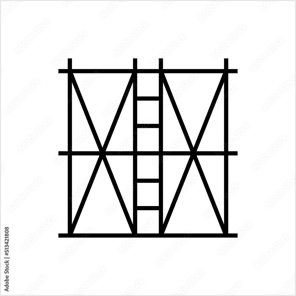 Scaffolding Icon, Scaffold, Staging, Temporary Structure For Workers ...