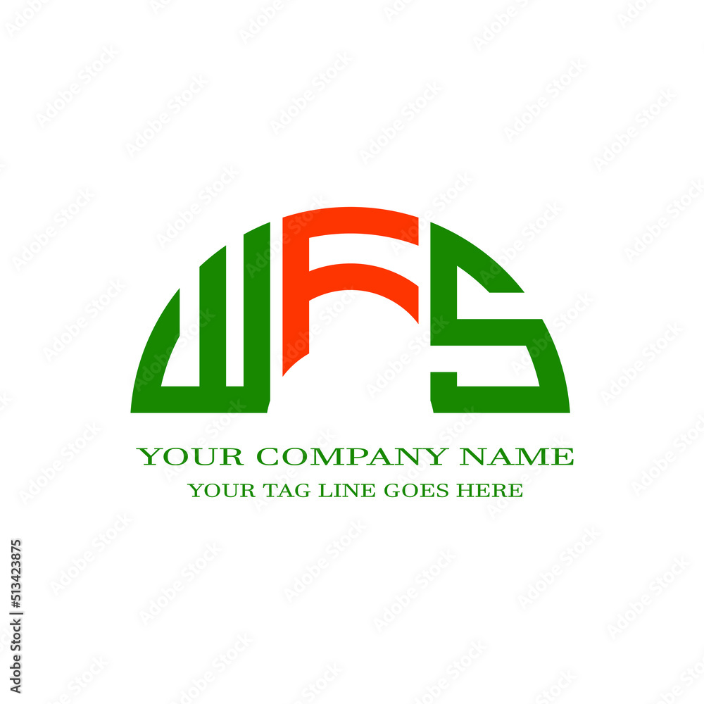 WFS letter logo creative design with vector graphic Stock Vector ...