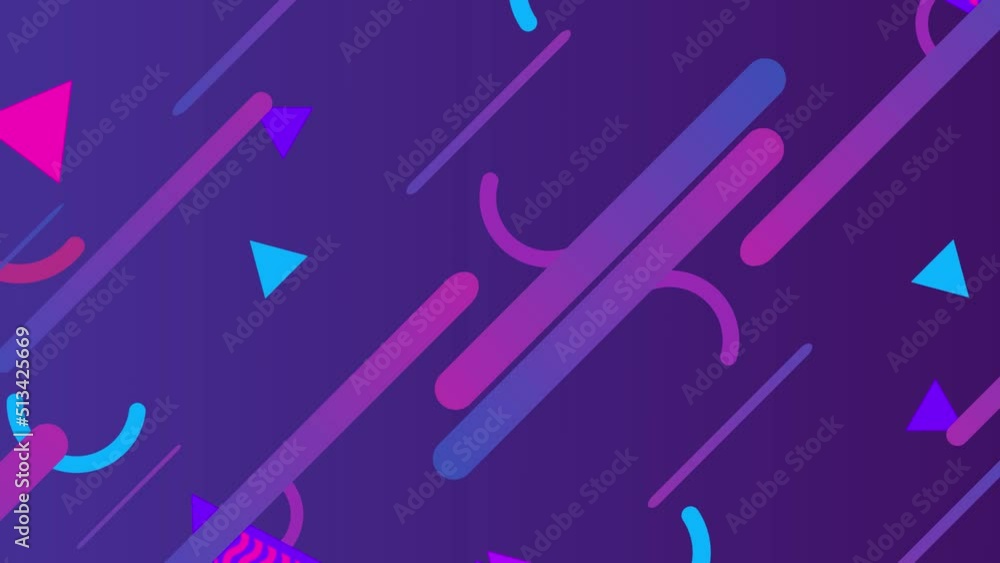 Colorful geometric shapes. Looped animated background in a simple ... Colorful geometric shapes. Looped animated background in a simple ...