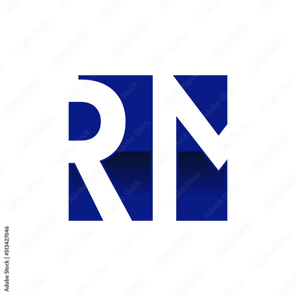 Abstract letter RM logo. This logo icon incorporate with abstract shape ...