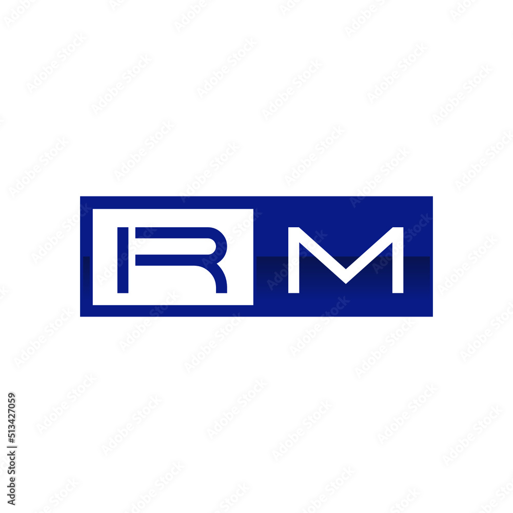 Abstract letter RM logo. This logo icon incorporate with abstract shape ...
