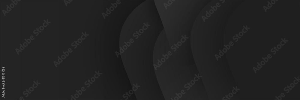 Black abstract banner background. Dark deep black dynamic vector ...
