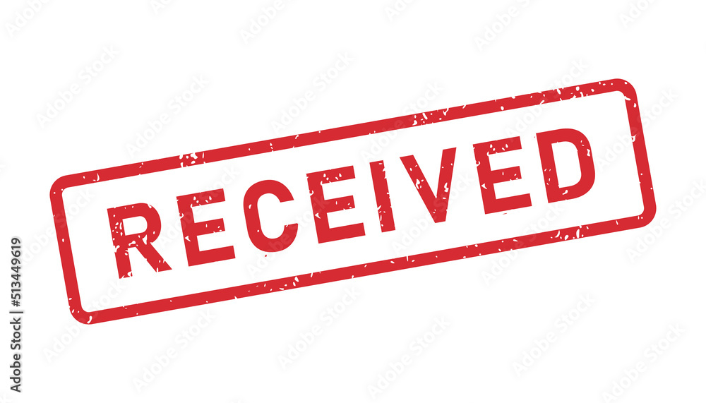 Grunge Received word rubber stamp. Received sign sticker set. Grunge ...