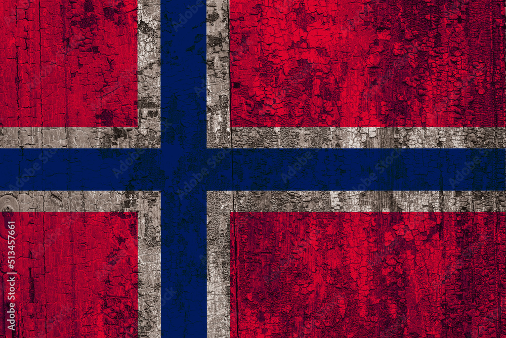 The national flag of Norway is red with a navy blue Scandinavian cross ...