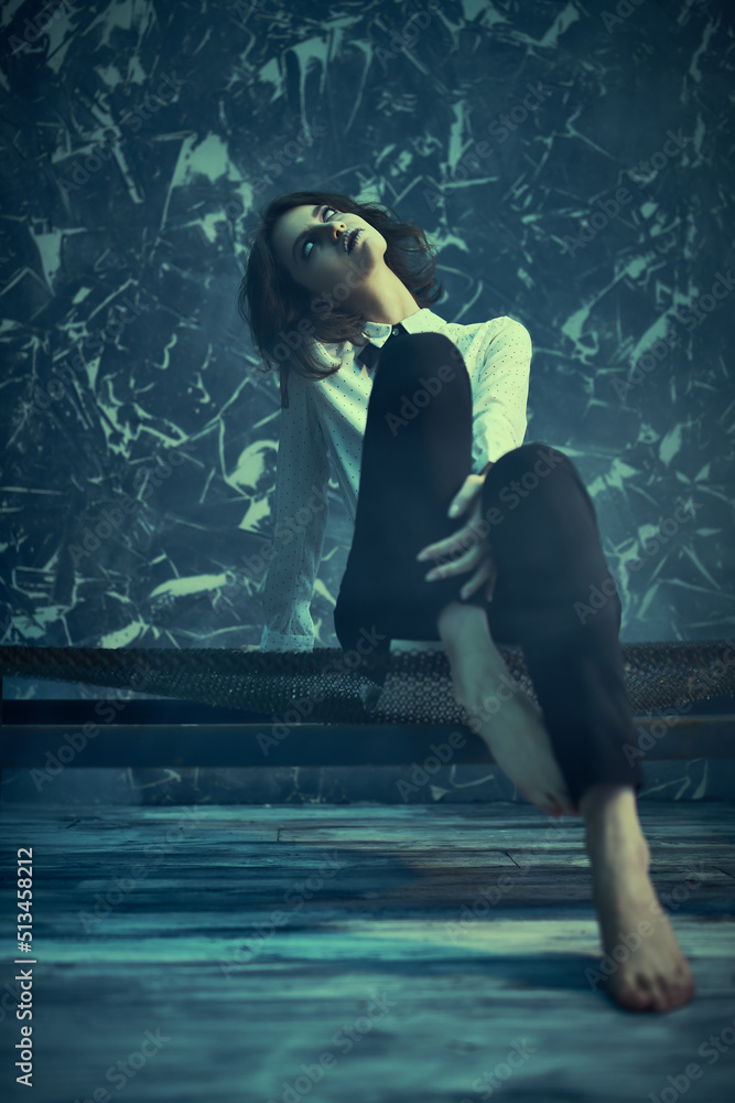 scary ghost girl Stock Photo | Adobe Stock