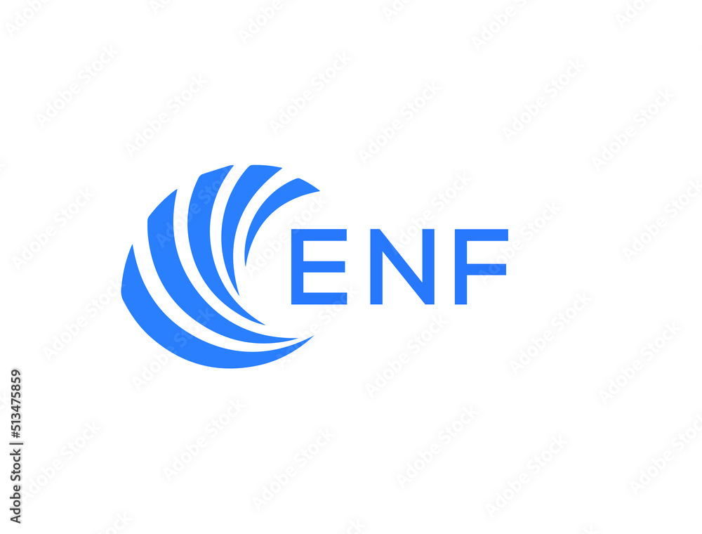 ENF Flat accounting logo design on white background. ENF creative ...