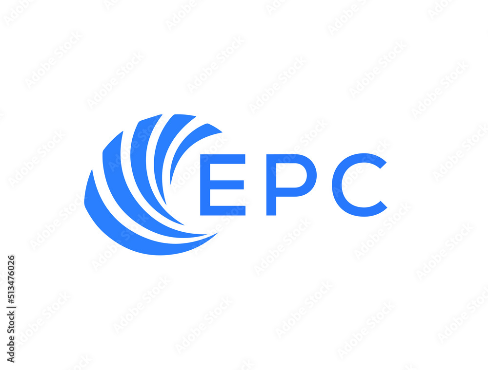 EPC Flat accounting logo design on white background. EPC creative ...
