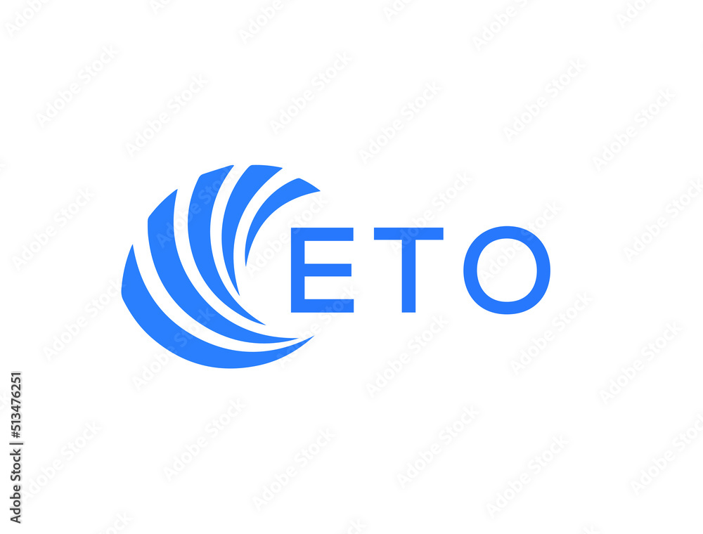 ETO Flat accounting logo design on white background. ETO creative ...