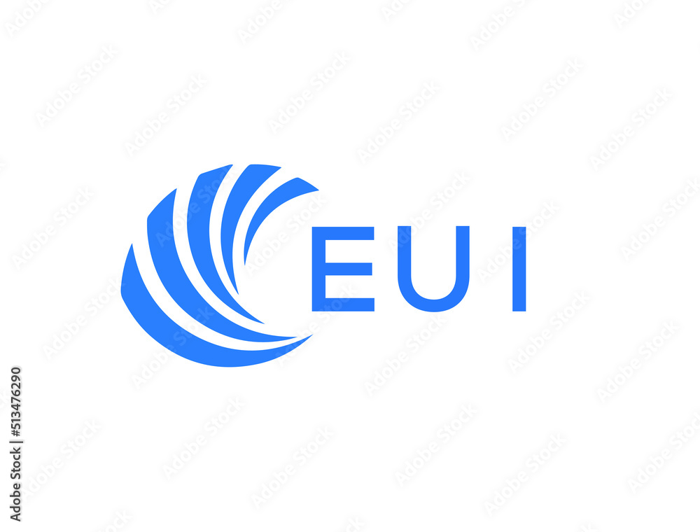 EUI Flat accounting logo design on white background. EUI creative ...