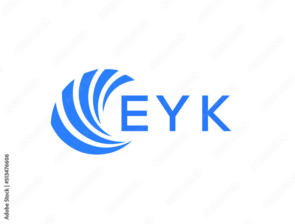 EYK Flat accounting logo design on white background. EYK creative ...