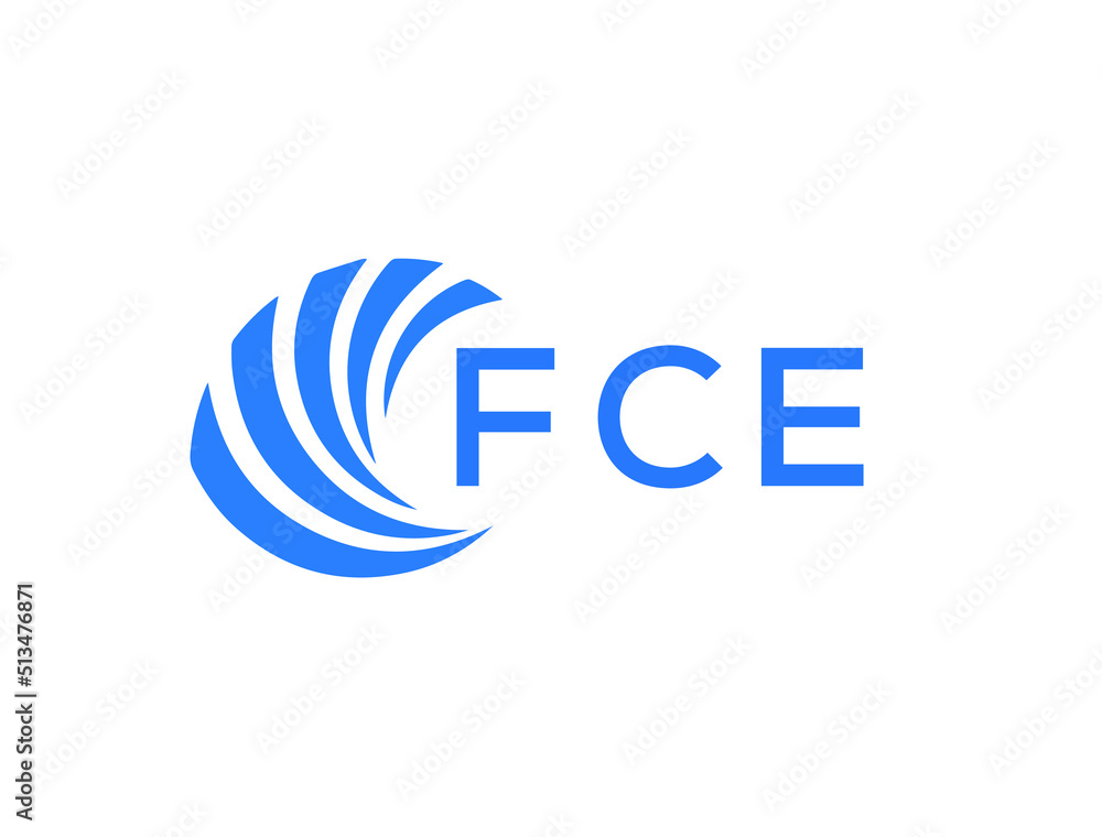 FCE Flat accounting logo design on white background. FCE creative ...